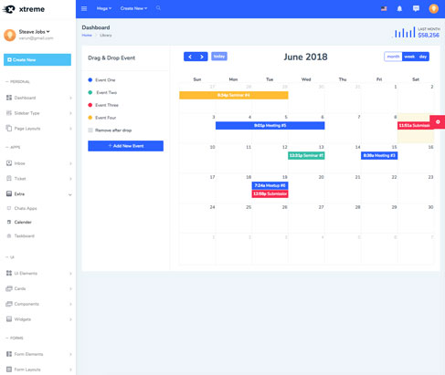 Xtreme Admin Dashboard Template by WrapPixel